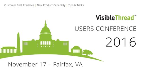 VisibleThread Users Conference 2016 - Recordings & Slide Decks