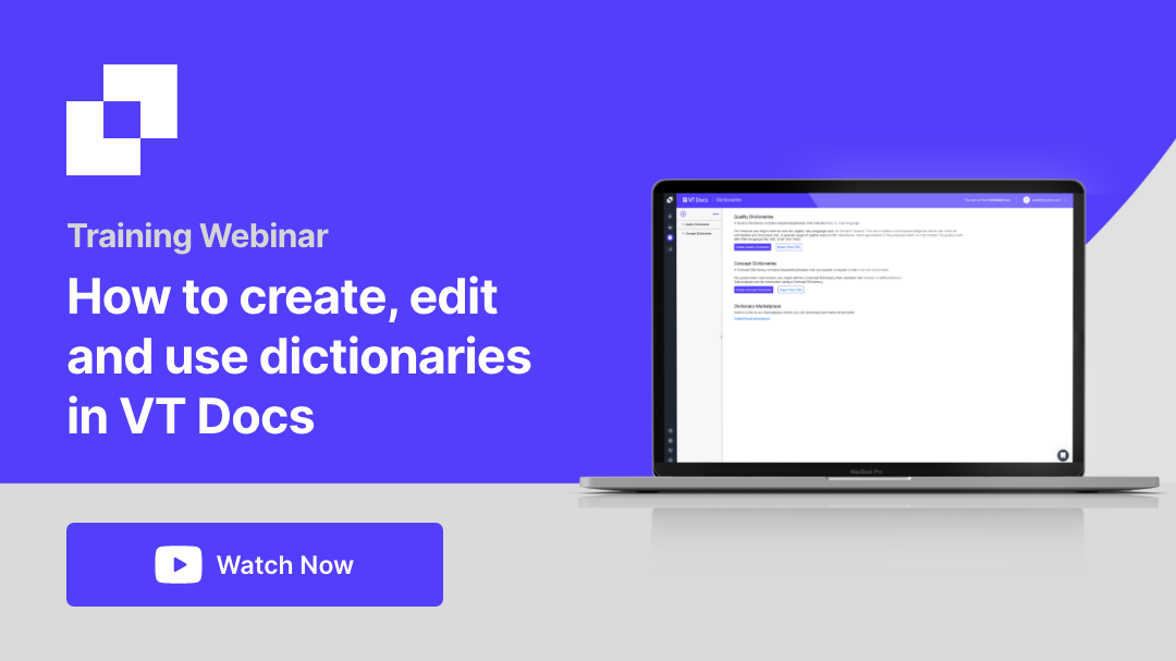 How to Create, Edit and Use Dictionaries in VT Docs