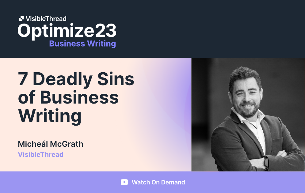 Optimize23 Business Writing - 7 Deadly Sins of Business Writing