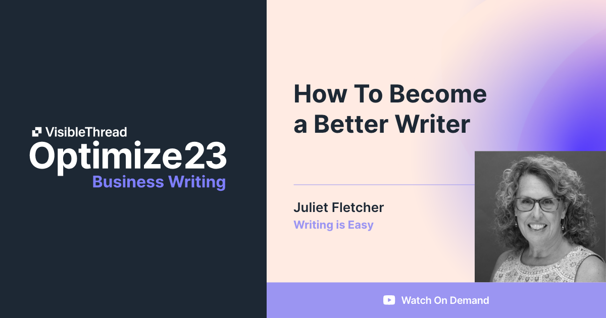 How to Become a Better Writer - Optimize23 Business Writing