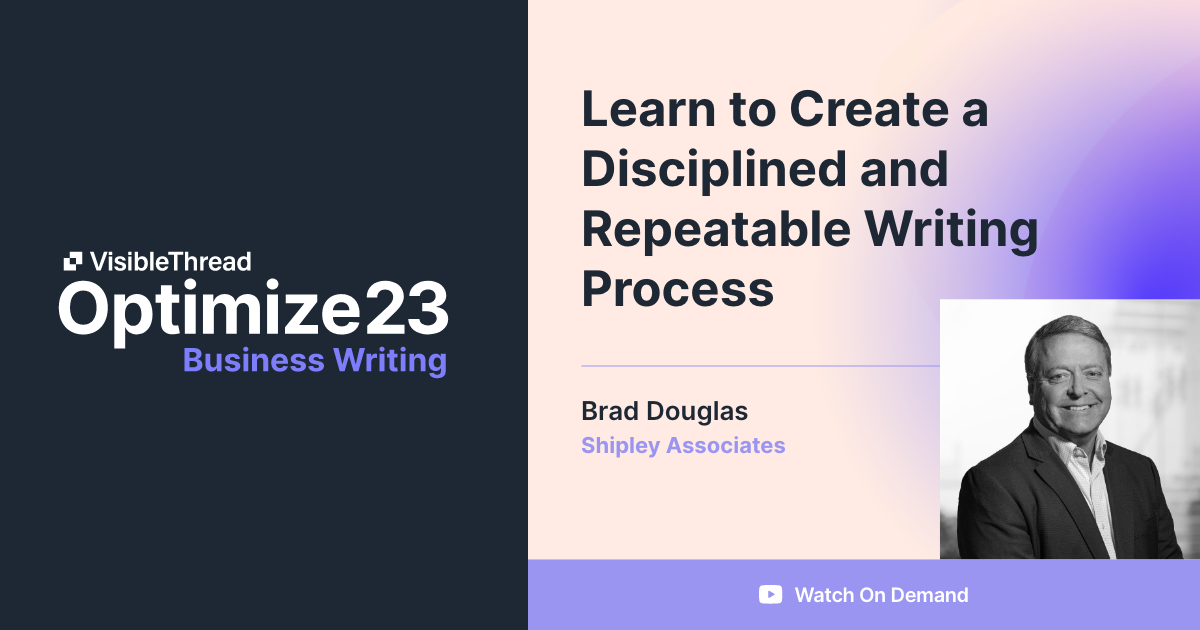 Create a Disciplined and Repeatable Writing Process - Optimize23