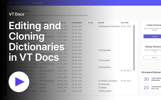 Product Videos-All Videos - VisibleThread - Language Analysis Platform