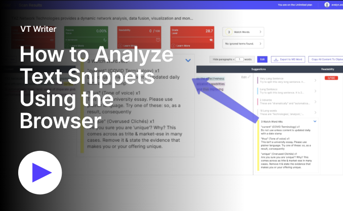 Product Videos-All Videos - VisibleThread - Language Analysis Platform