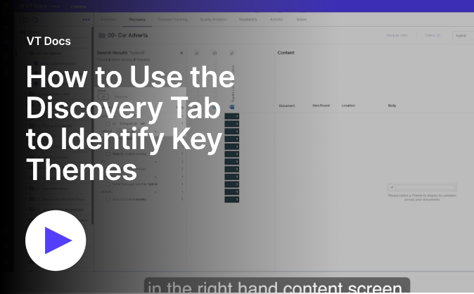 Product Videos-All Videos - VisibleThread - Language Analysis Platform