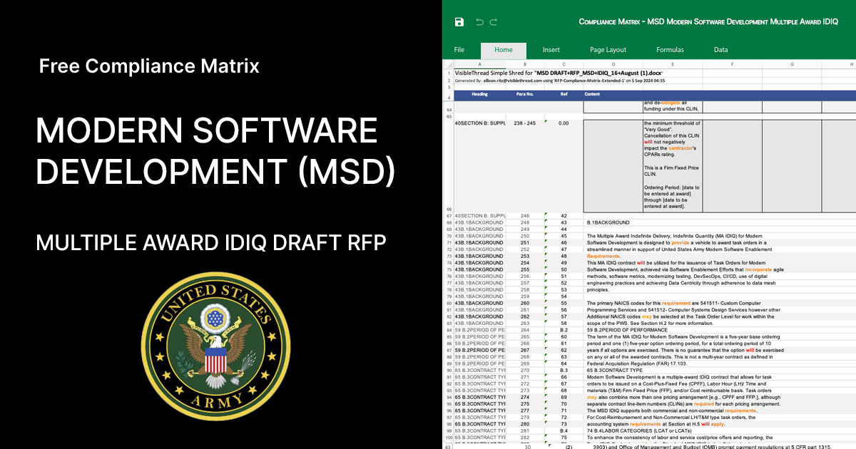 MSD Draft RFP - VisibleThread